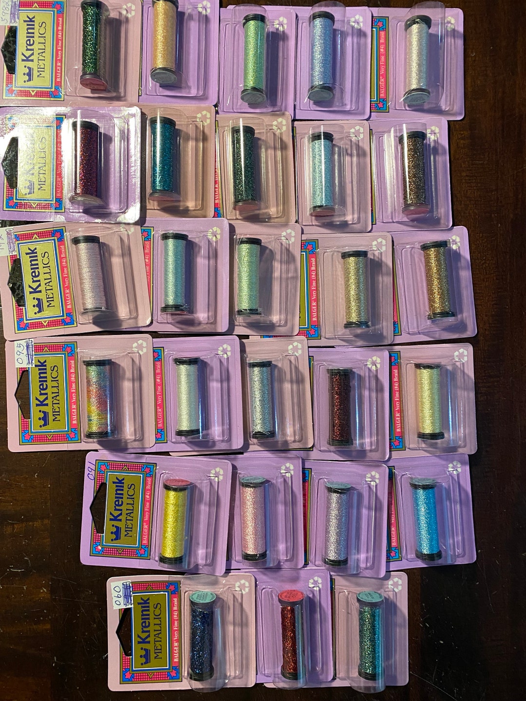 Kreinik #4 Braid Balger Very Fine - Pick Color 060 to 9300 Metallics ...