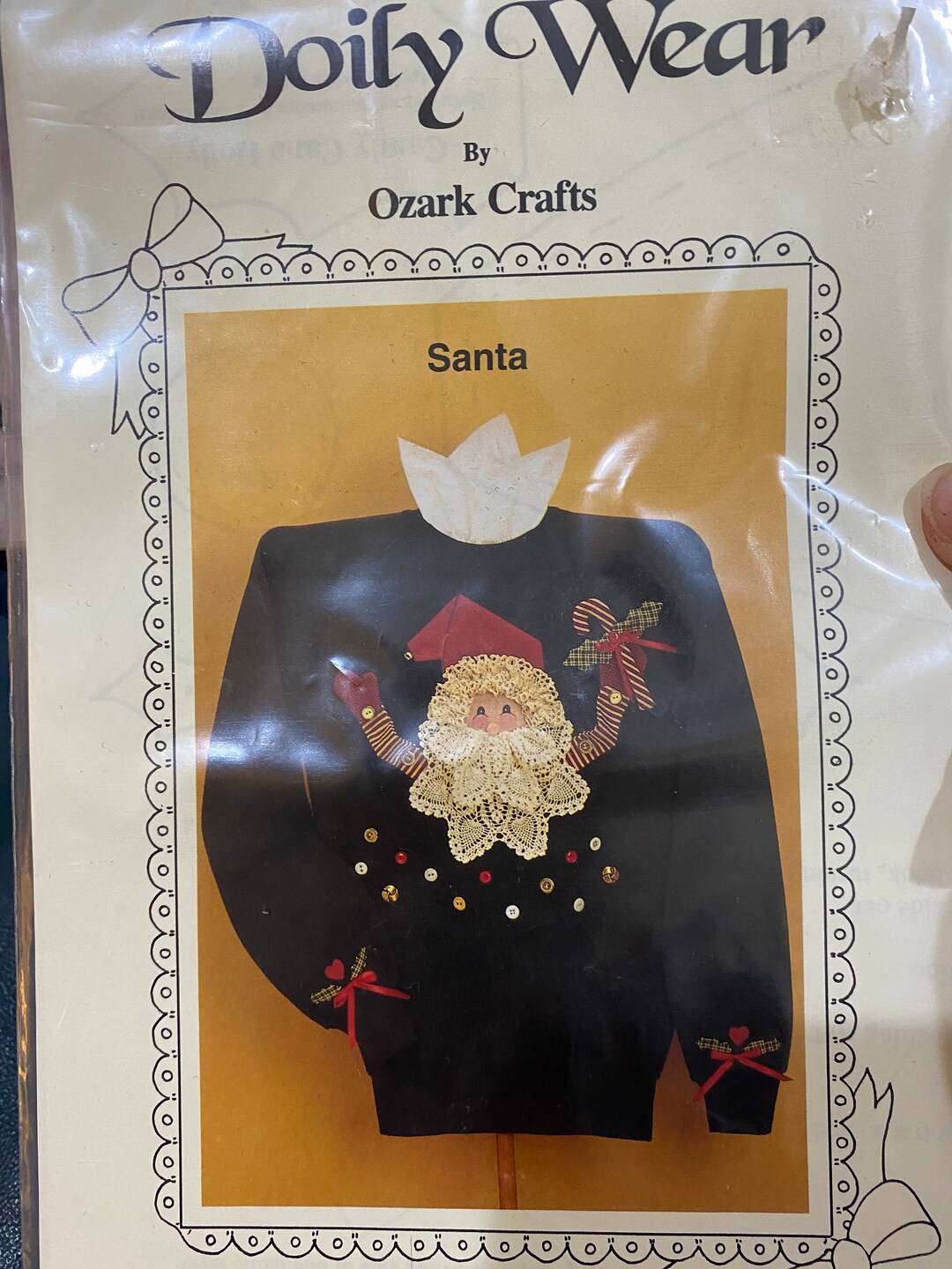 Doily Wear (santa) - Ozark Crafts - Shirt Embellishment - Quilt Block ...