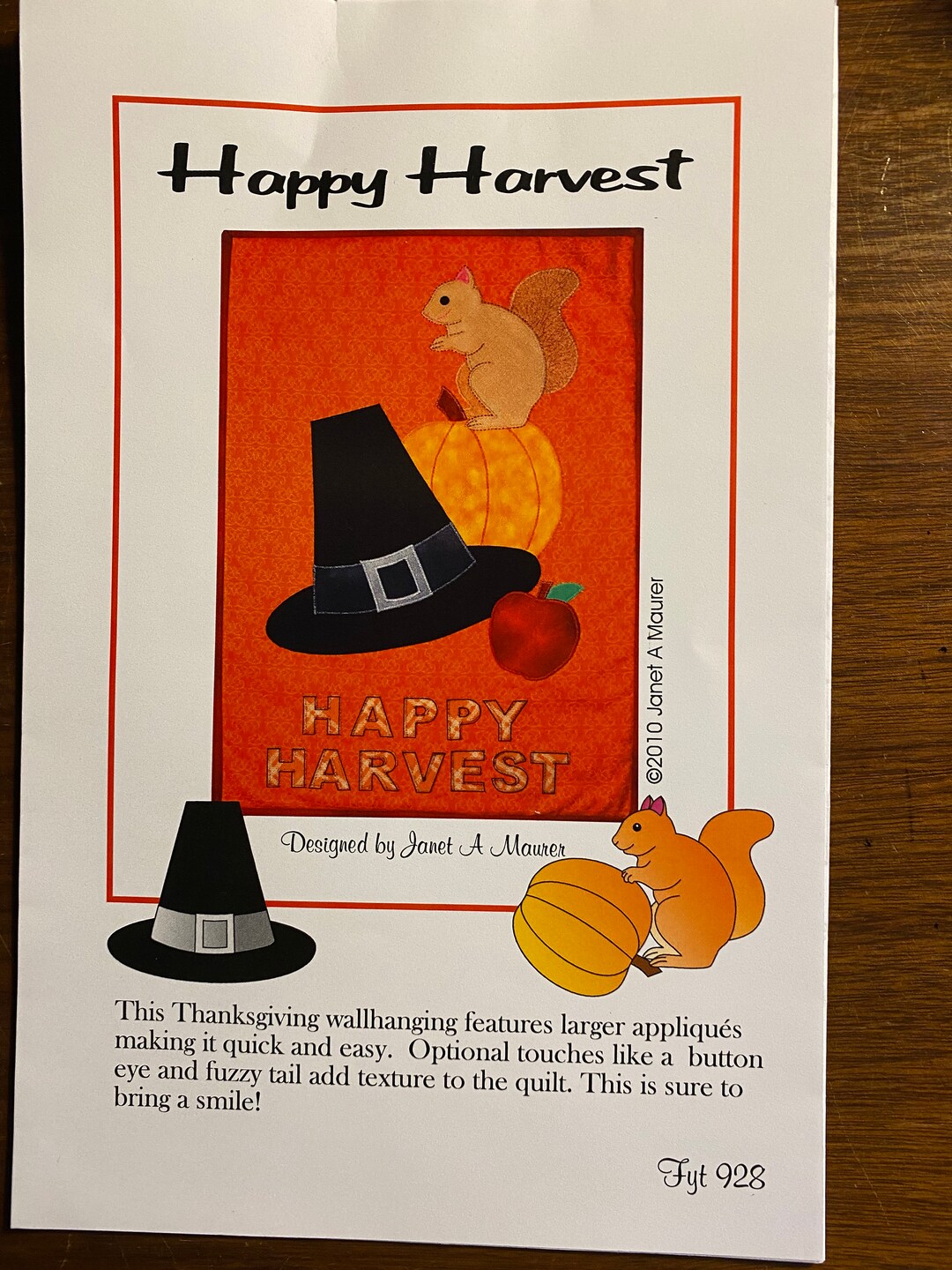 Happy Harvest Thanksgiving Hat Pumpkin Squirrel - Janet Maurer - 2010 ...