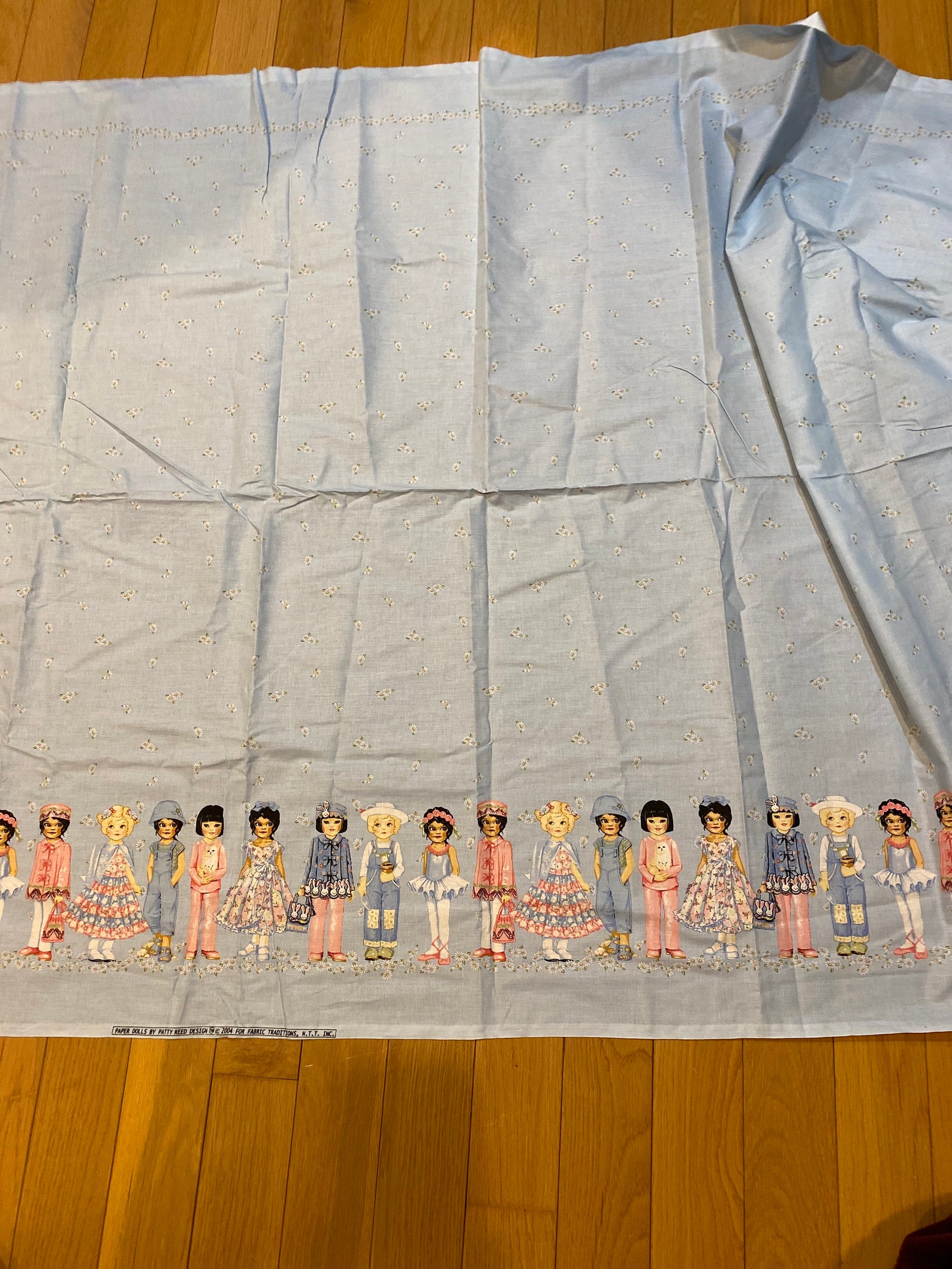 Paper Dolls Dressed for Play All in A Row Border Print - Patty Reed ...