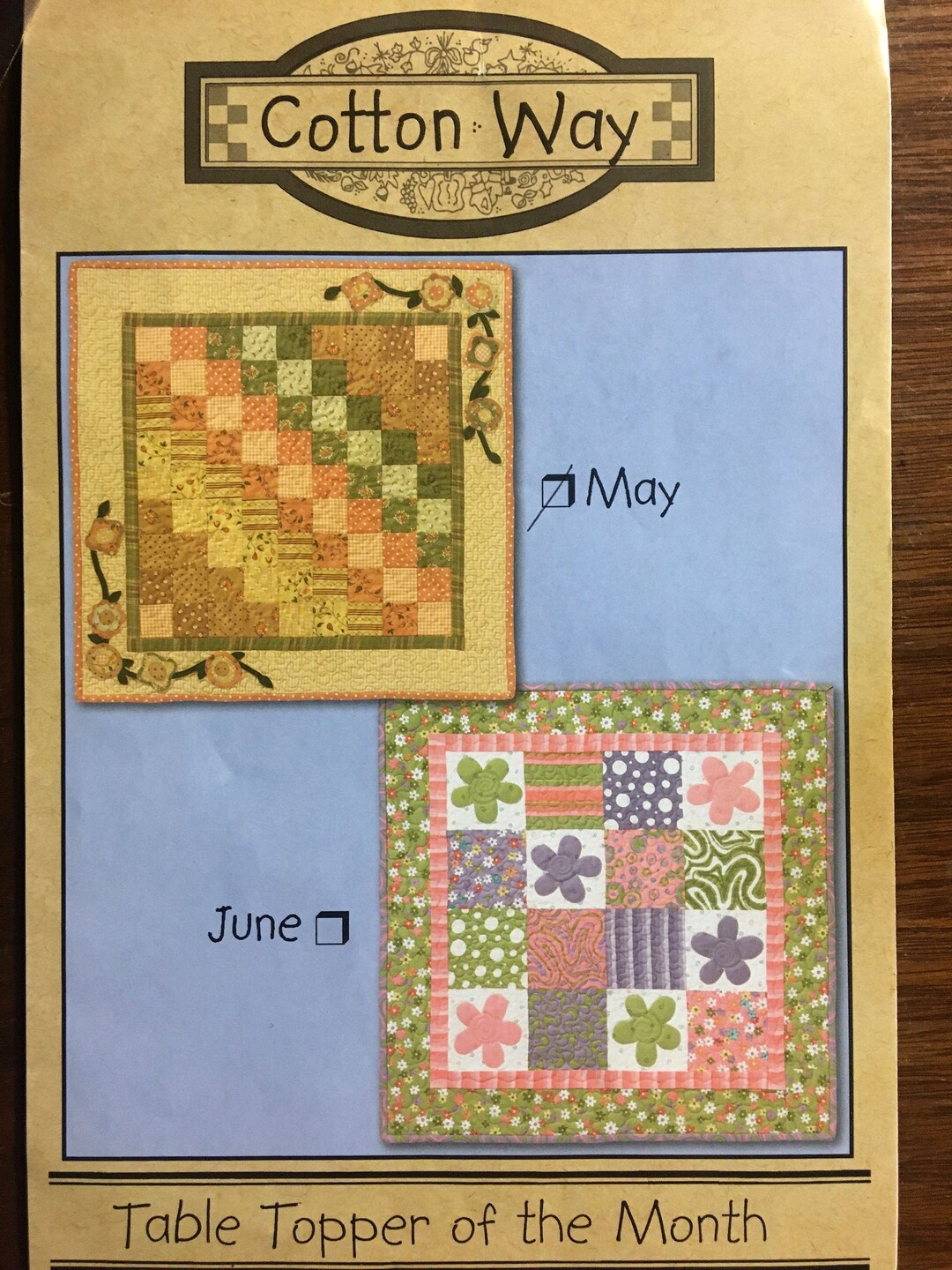Cotton Way Table Topper of the Month - Pieced - Quilt Block Pattern ...