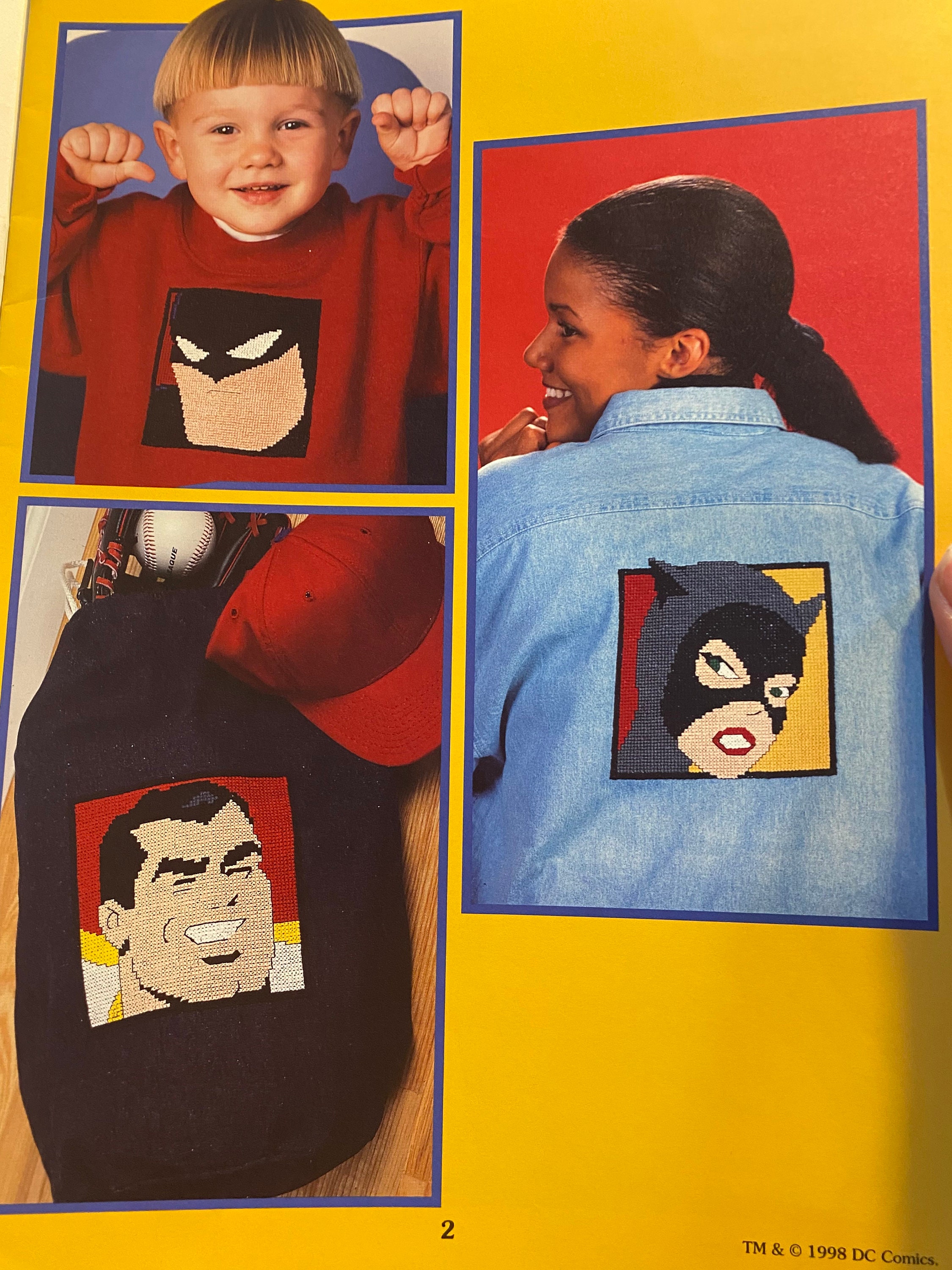 DC Comics Super Heroes Close Ups in Waste Canvas Cross Stitch - Leisure ...
