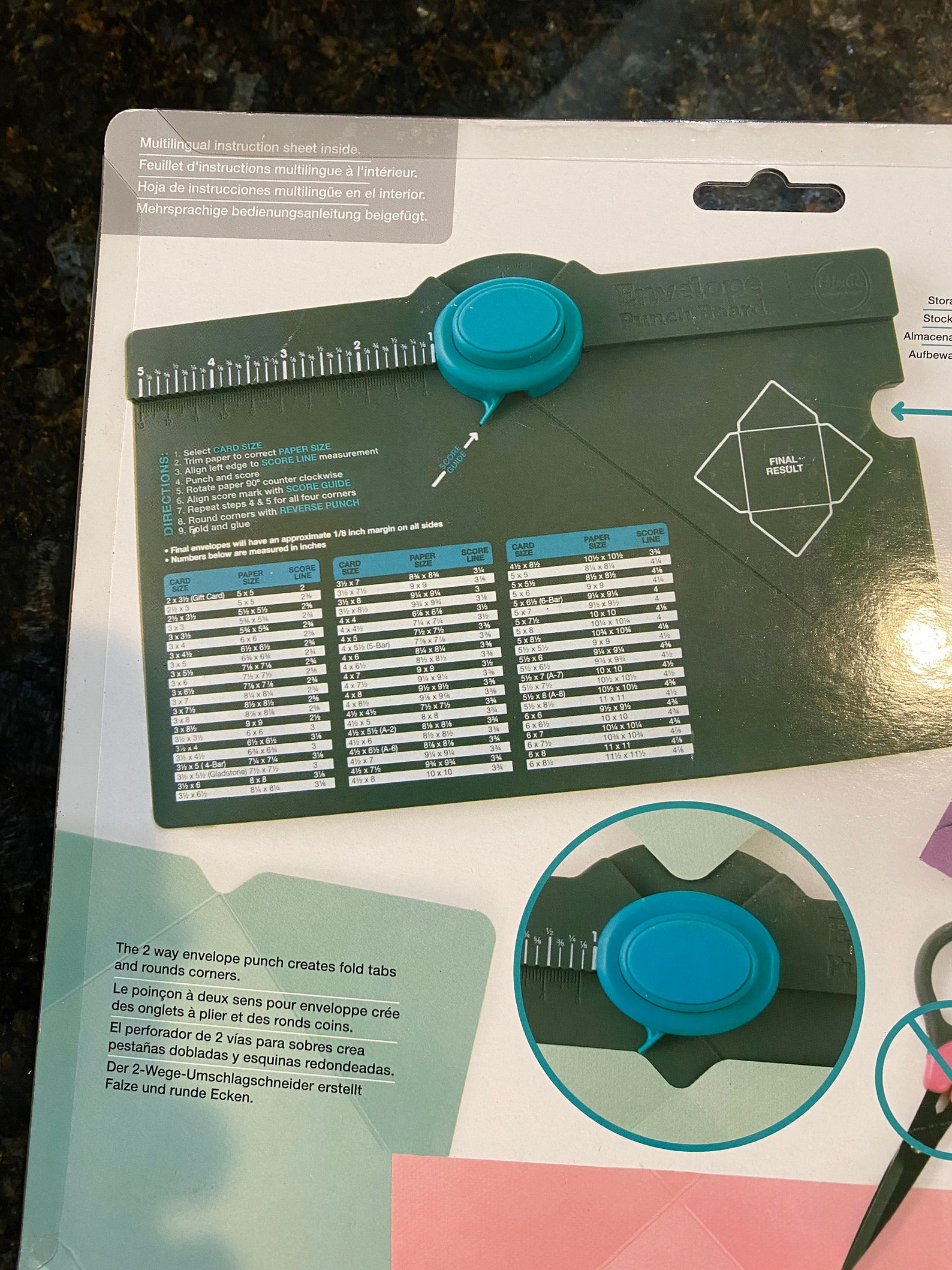 Envelope Punch Board Make Envelopes / Paper Edge / Punch | Etsy