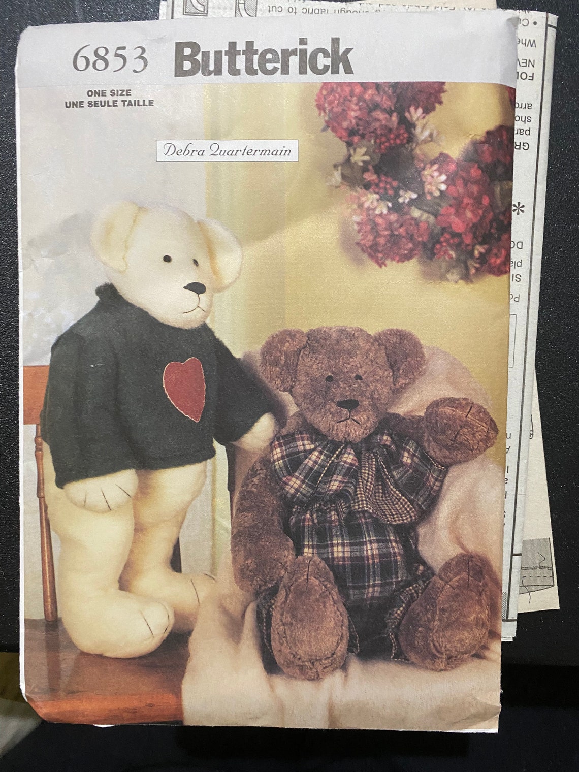 Stuffed TEDDY - Bear - Butterick Pattern 6853 - 2001 Make a Soft ...