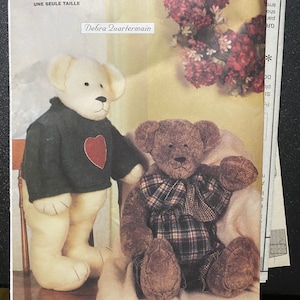 Stuffed TEDDY - Bear - Butterick Pattern 6853 - 2001 Make a Soft ...