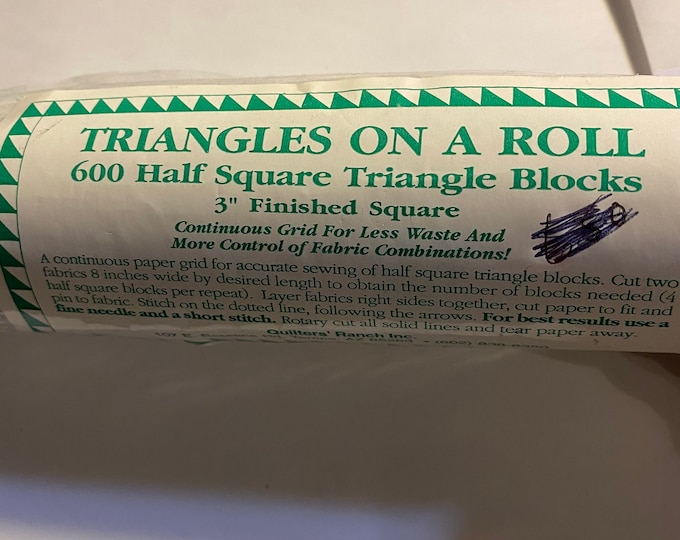 Triangles on A Roll - Continuous Pattern for Easy Quilting - 600 Half ...