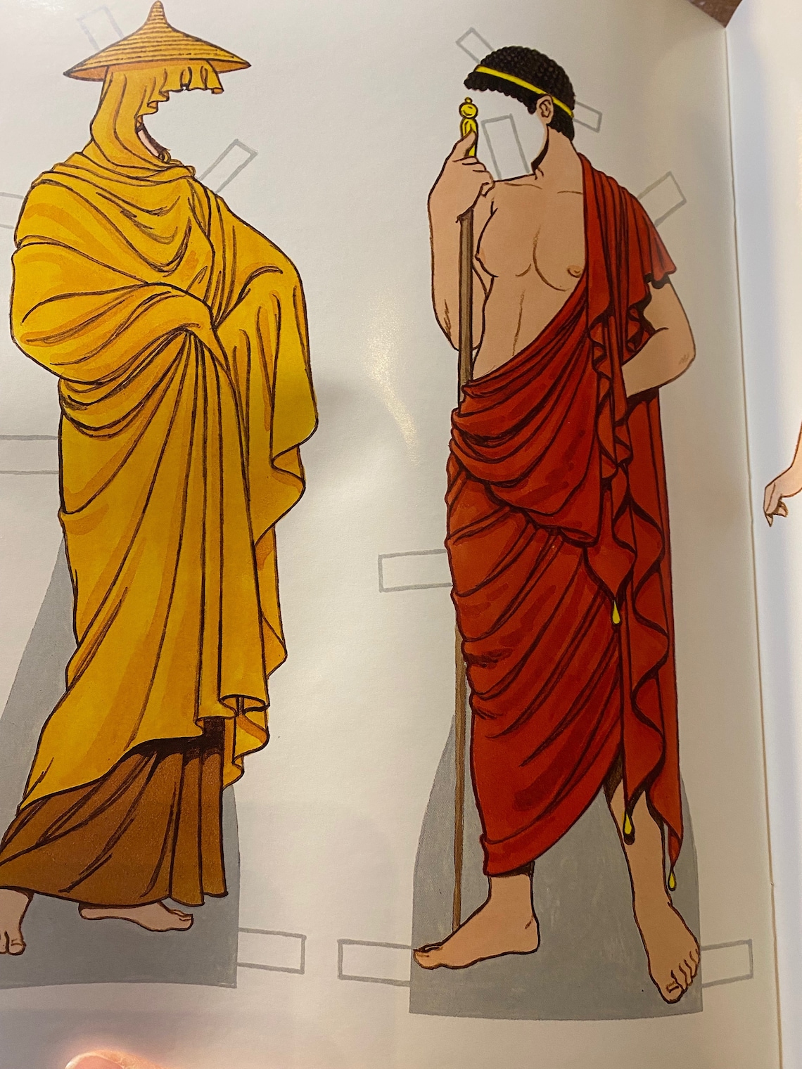 Ancient Greek Costumes Paper Dolls 2 Dolls and Finished | Etsy