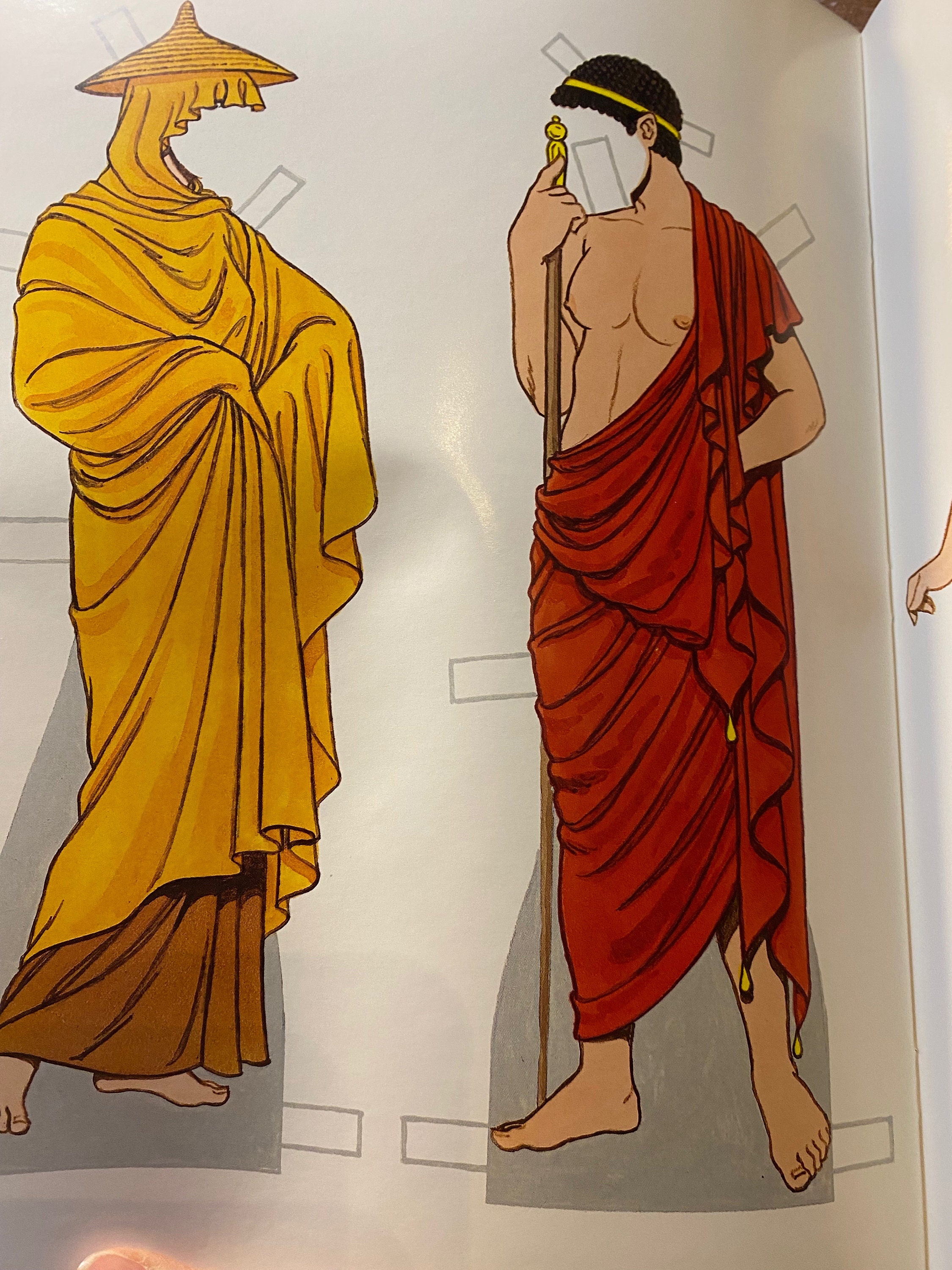 Ancient Greek Costumes Paper Dolls - 2 Dolls and Finished Clothes ...