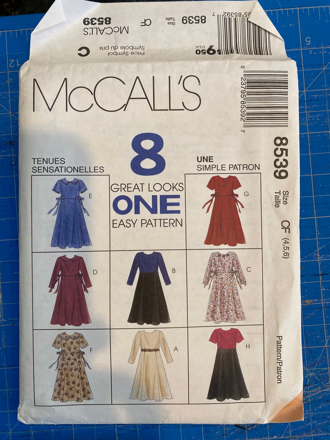 Dress (8 Great Looks One Easy Pattern) Girls - Pattern - Mccall's 8539 ...