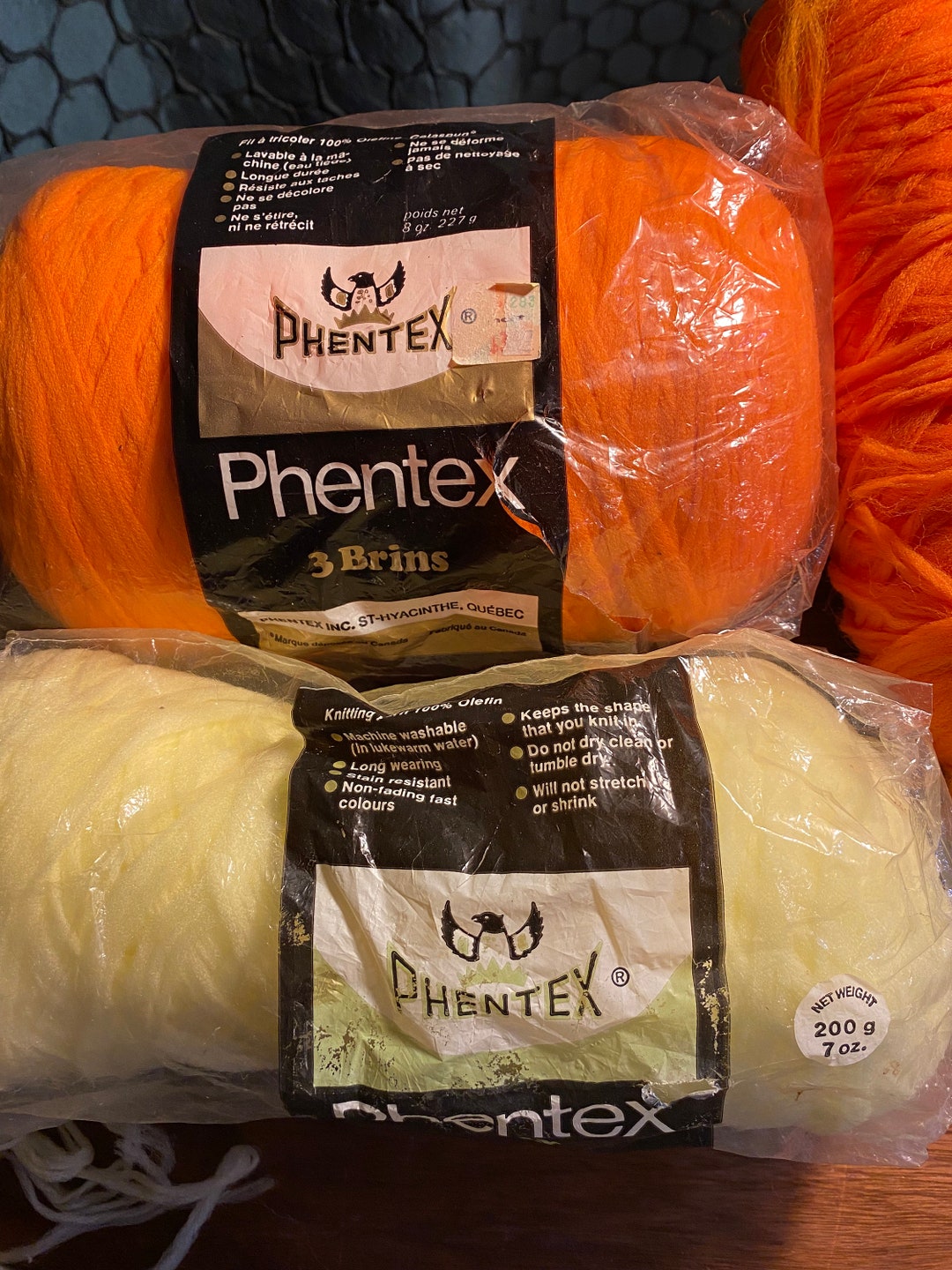 Phentex Slipper Yarn - 3 Ply 100% Olefin Celaspun - Choose: Blue ...