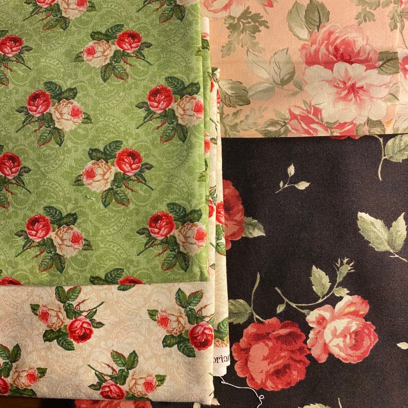 Vintage Rose Fabric - Etsy