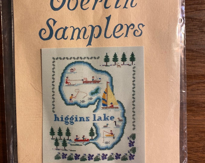 Higgins Lake Michigan Oberlin Samplers Counted Cross Stitch Chart ...