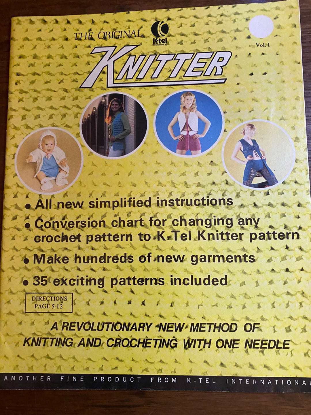 The Original K-tel Knitter Instruction Booklet - Time Saver Fashions ...