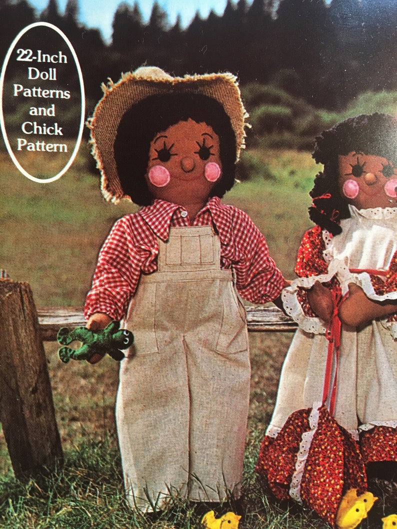 Country BOY and GIRL Cloth Rag Doll Pattern by the Gingham | Etsy