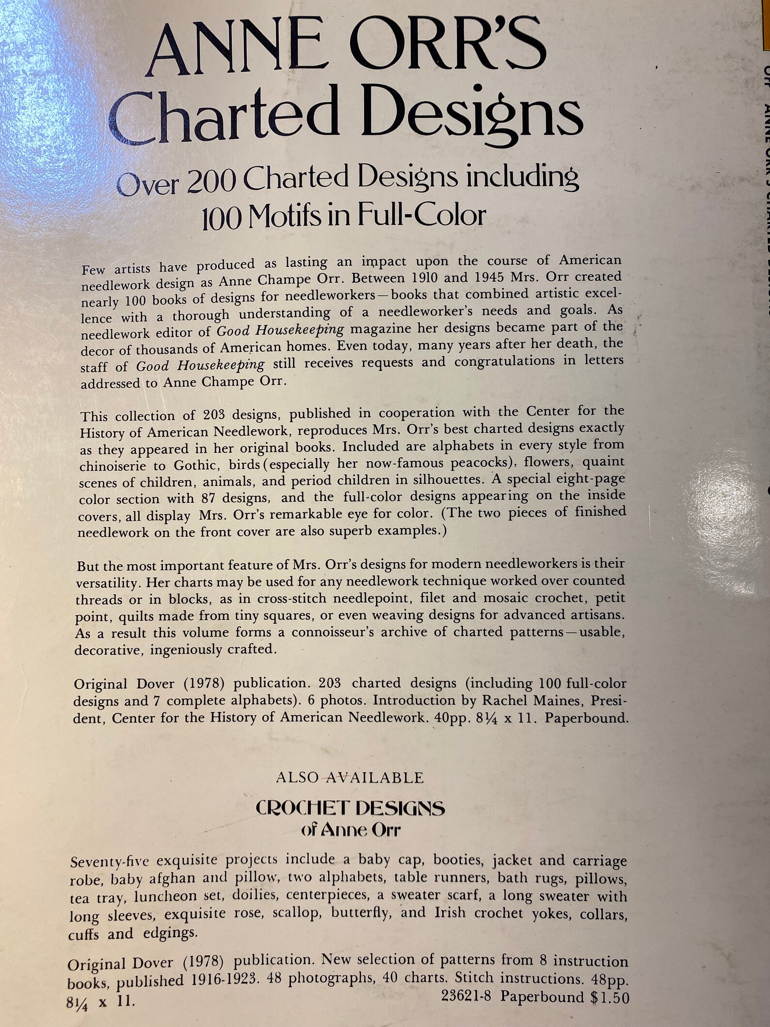 Charted Designs - Anne Orr - Counted Thread Cross Stitch Patterns ...