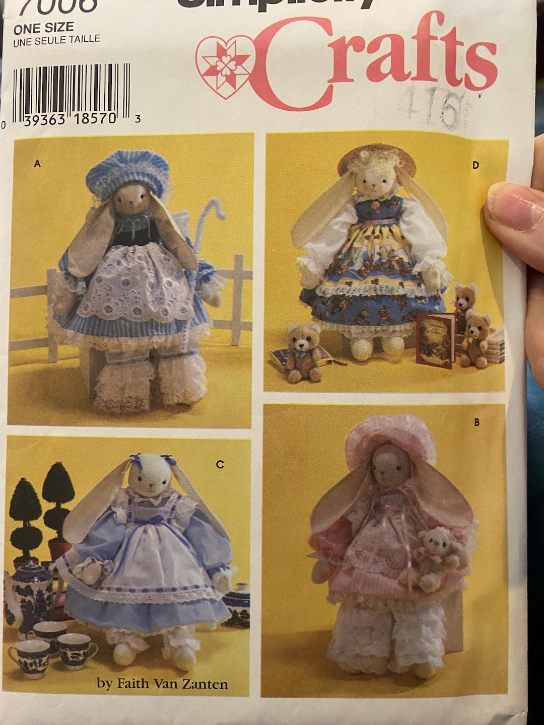 Cloth Stuffed Rag Bunny Dolls 18" With Wardrobe (dress, Pantaloons ...