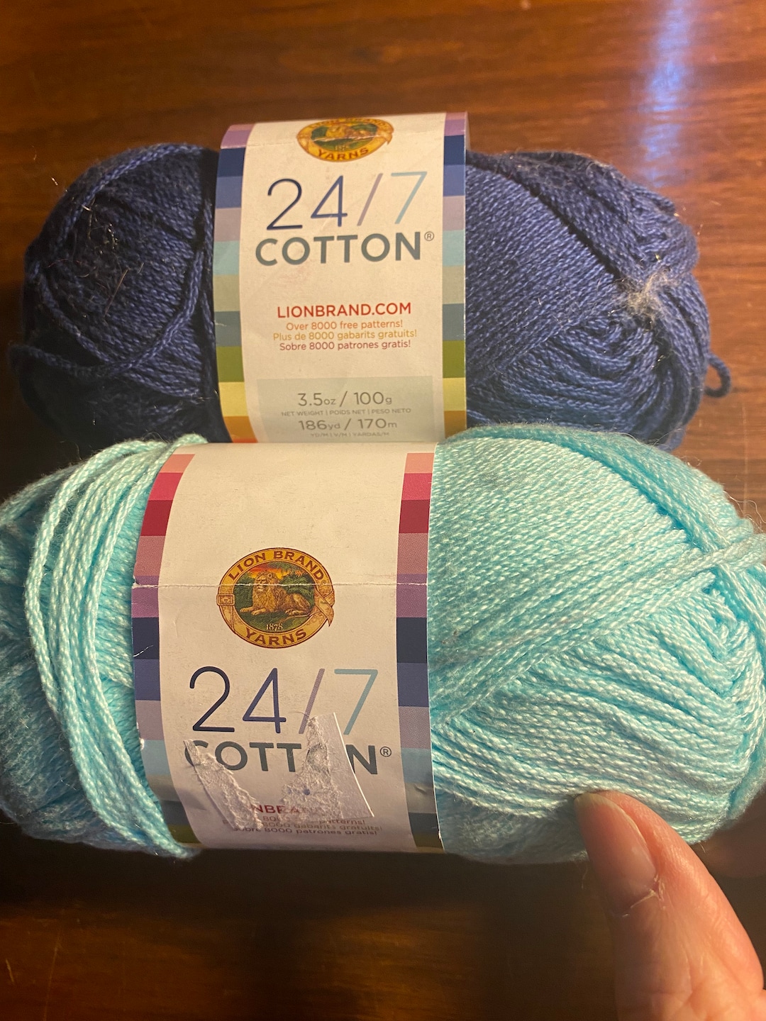 Lion Brand 24/7 Cotton - Worsted Weight - 100% Cotton - Knit and ...