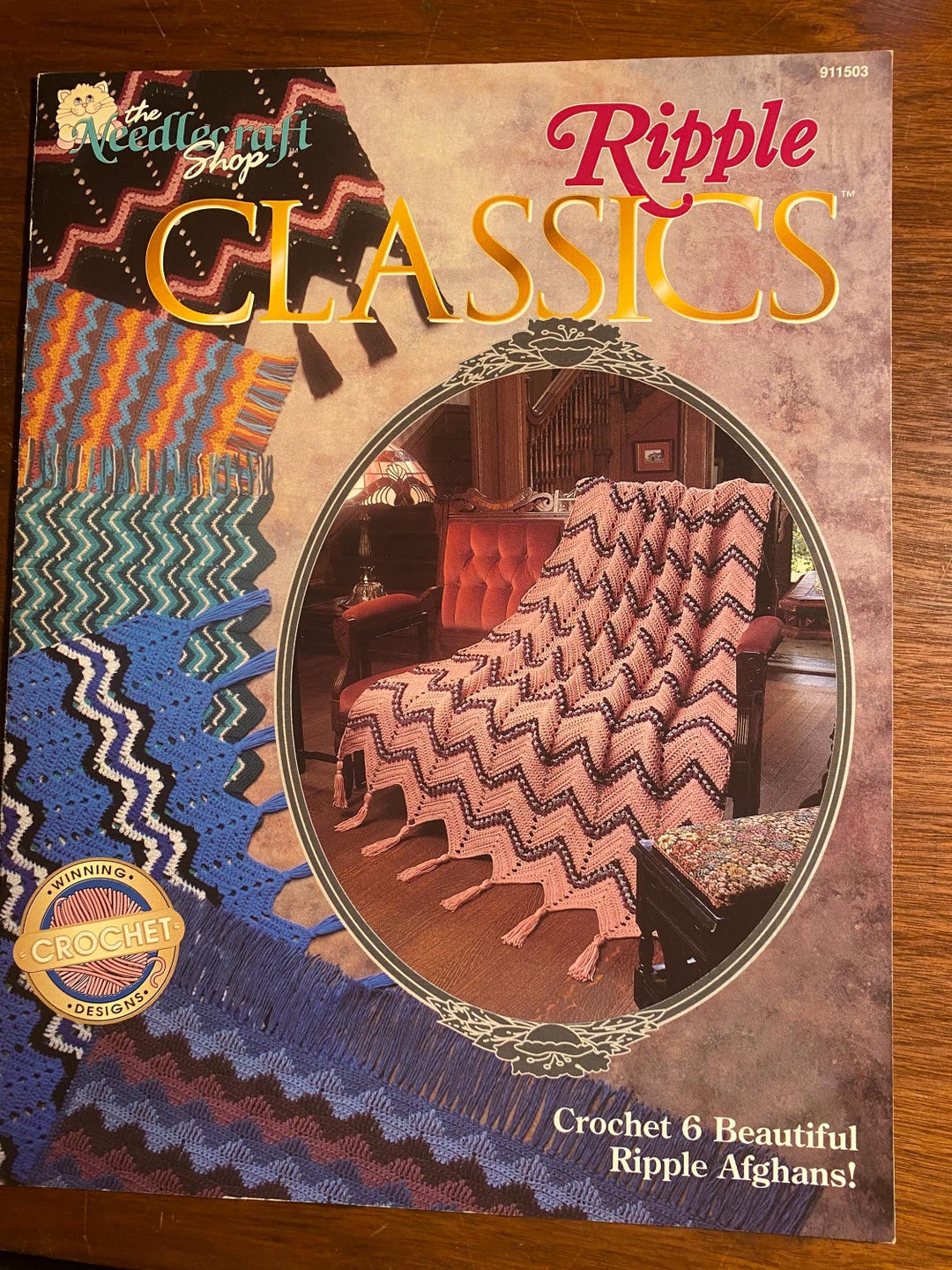 Ripple Classics / Design Afghans to Crochet 6 Designs - Needlecraft ...