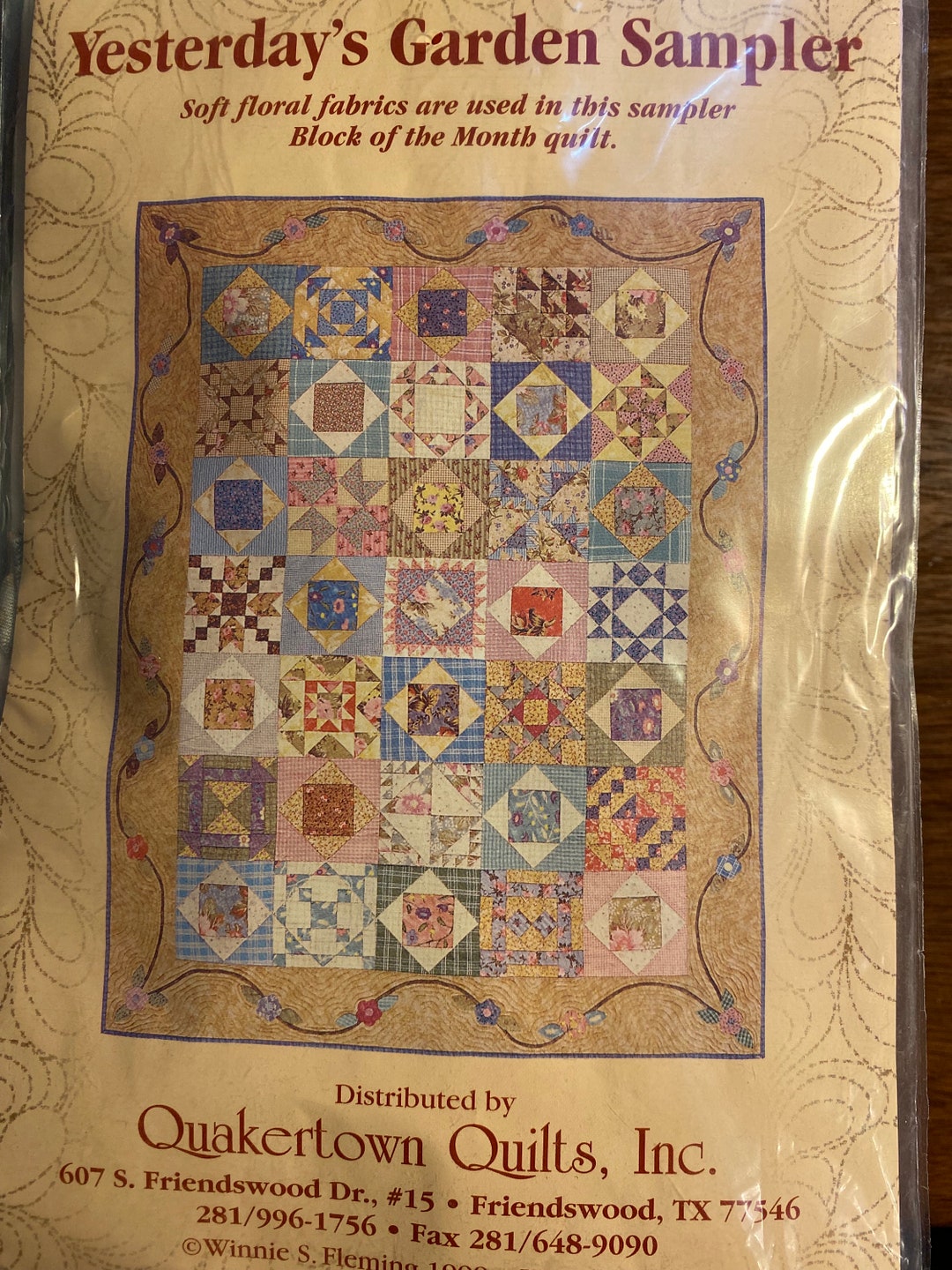 Yesterday's Garden Sampler Quilt Block of the Month Kit - 1999 - 12 ...