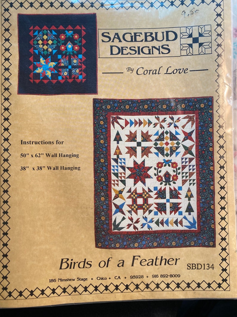 Birds of a Feather - Quilt Pattern - Coral Love - Pieced / Appliquéd ...