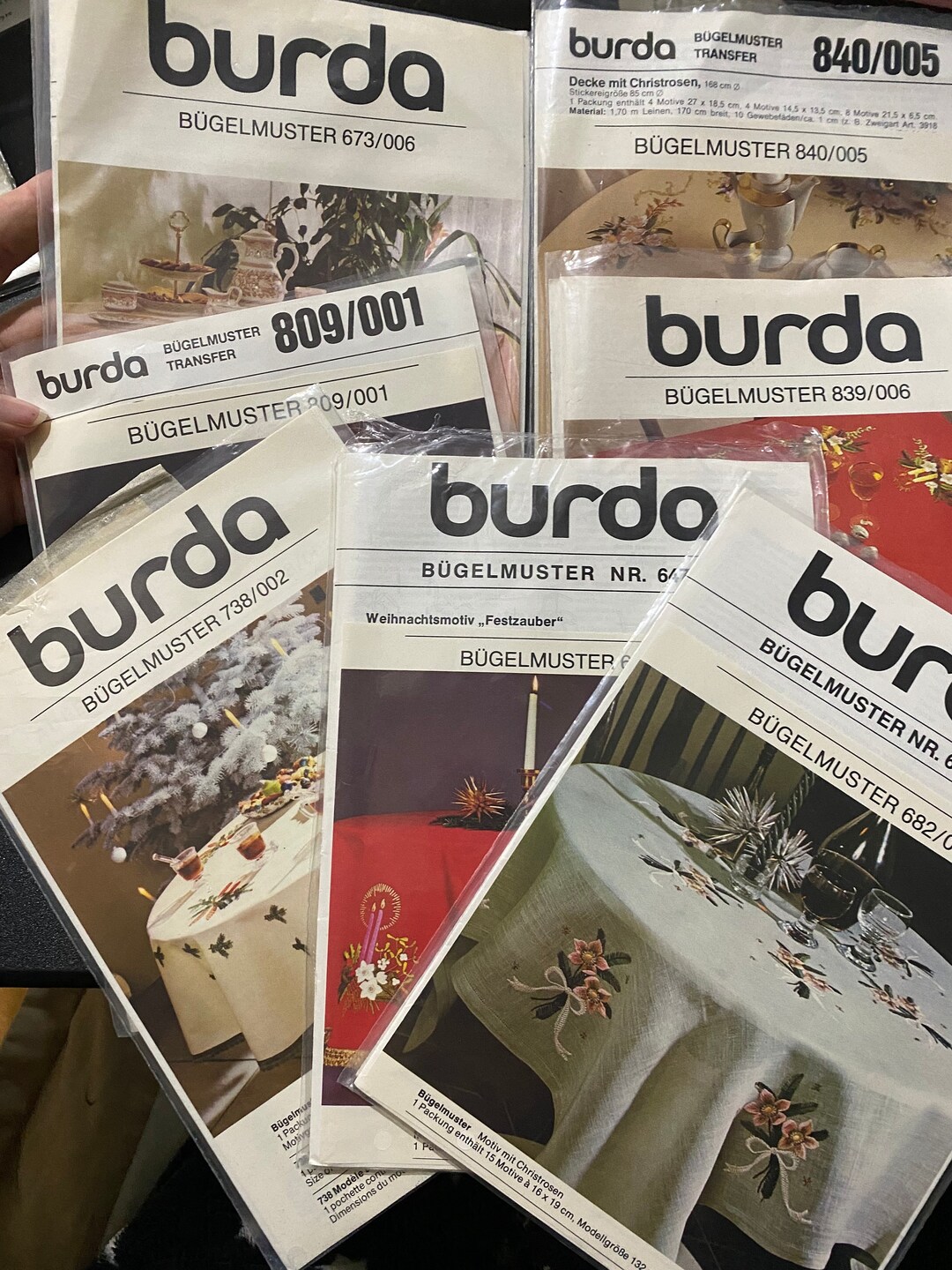 Burda Transfer Designs Choose: Flowers / Holiday / Border - Embroidery ...