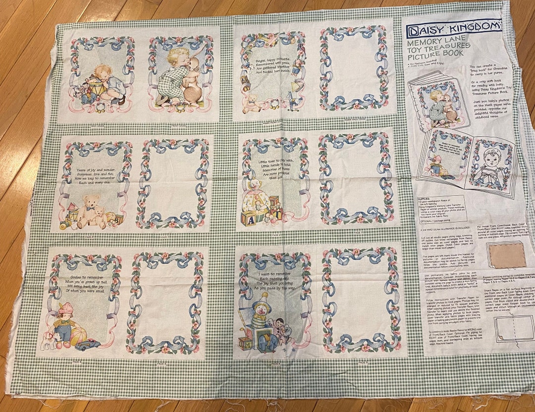 Memory Lane Baby Cloth Book Fabric PANEL - Daisy Kingdom - Ready to Sew ...