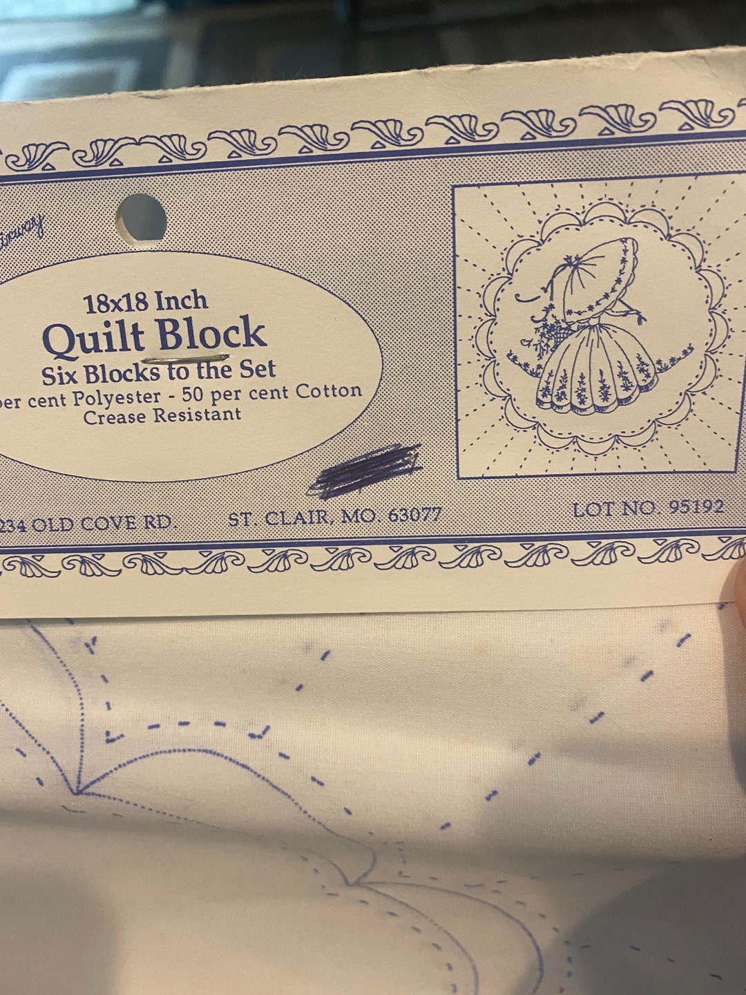 Nojae of Fairway - Parasol Lady Quilt Blocks 6 Pre-stamped Ready to ...
