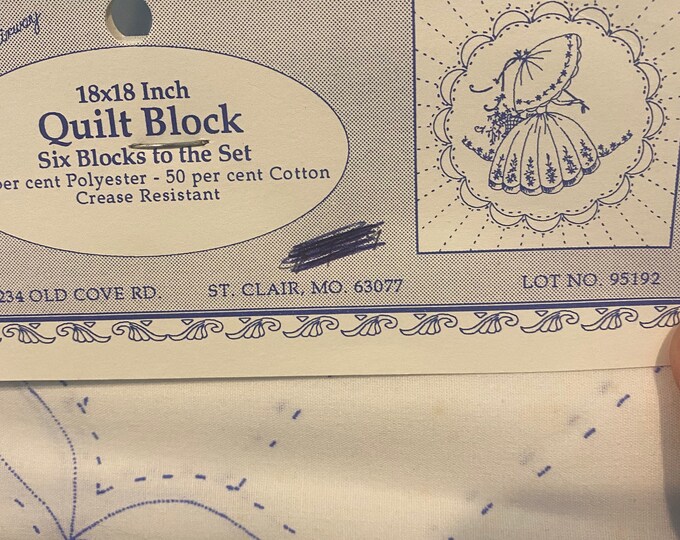 Nojae of Fairway - Parasol Lady Quilt Blocks 6 Pre-stamped Ready to ...