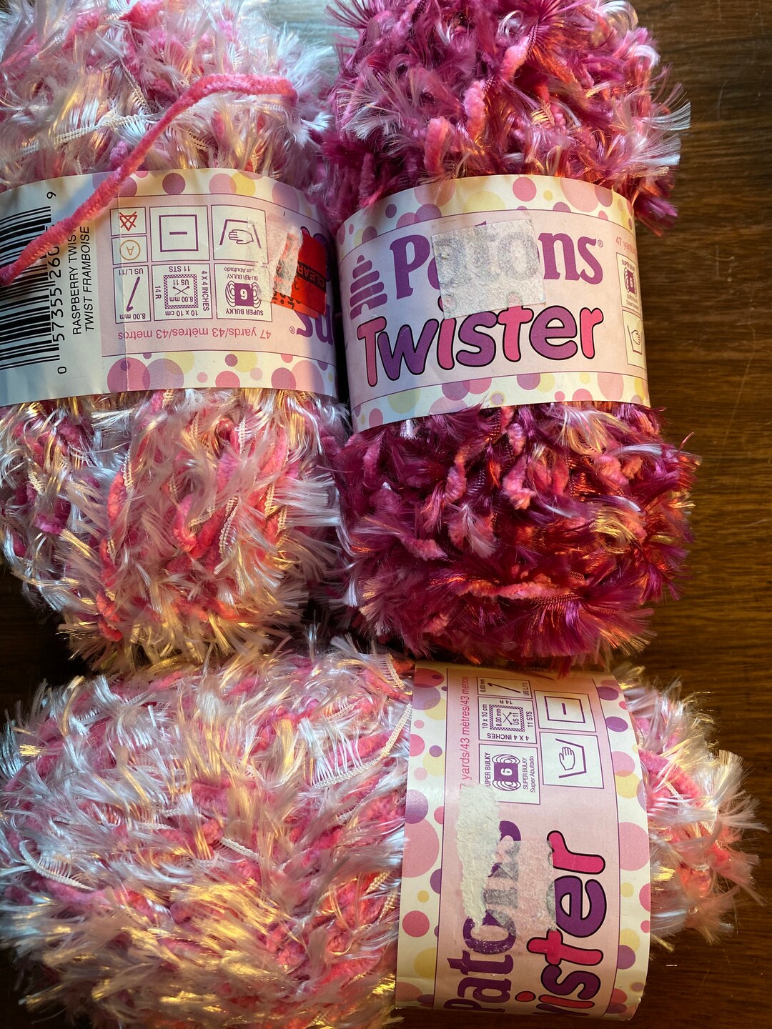 Paton's Fuzzy Twister - Pick Color: Raspberry Twist or Pink Power ...