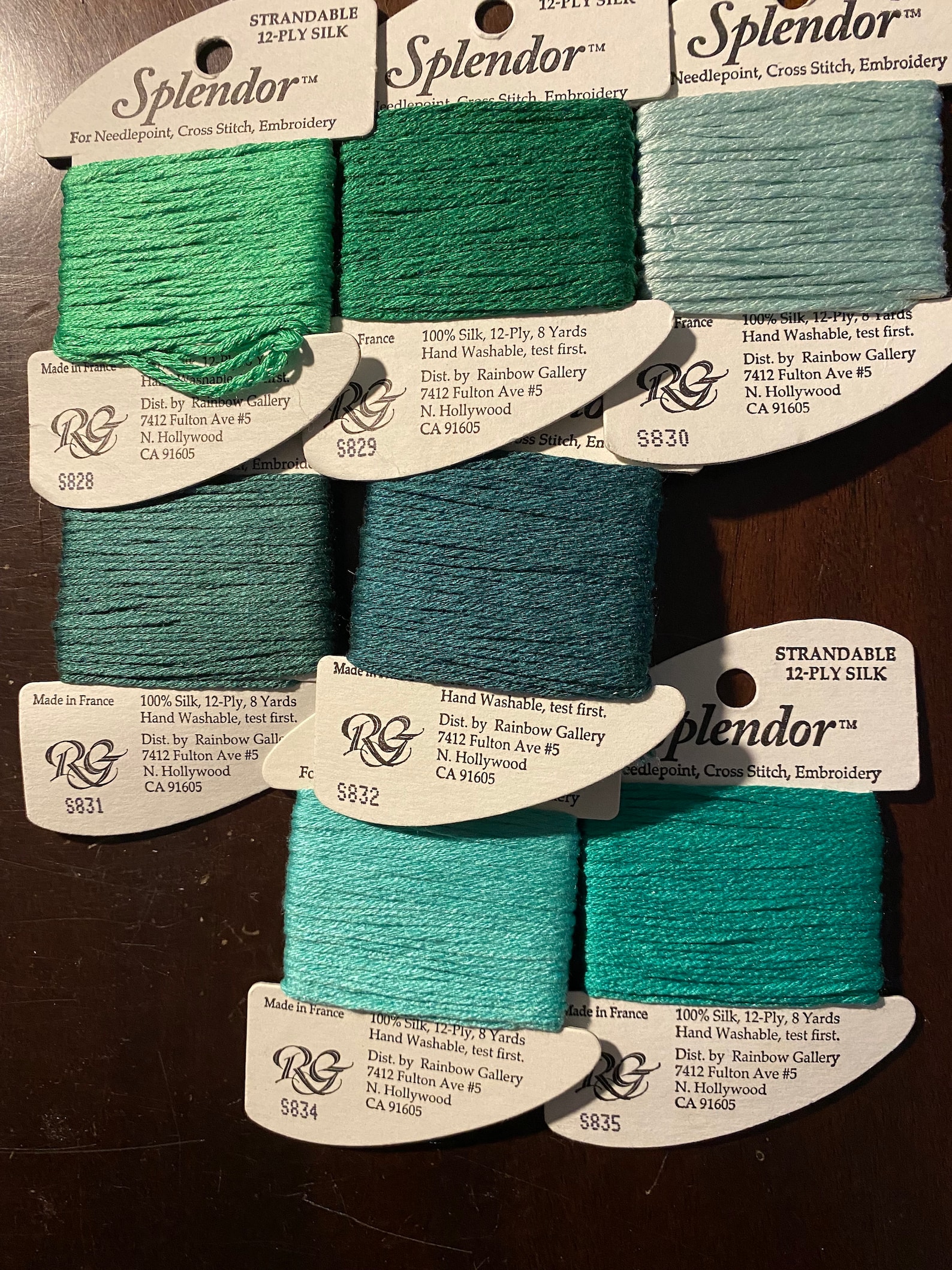 Splendor Silk No S800 to S869 - Specialty Needlework Floss Needlepoint ...