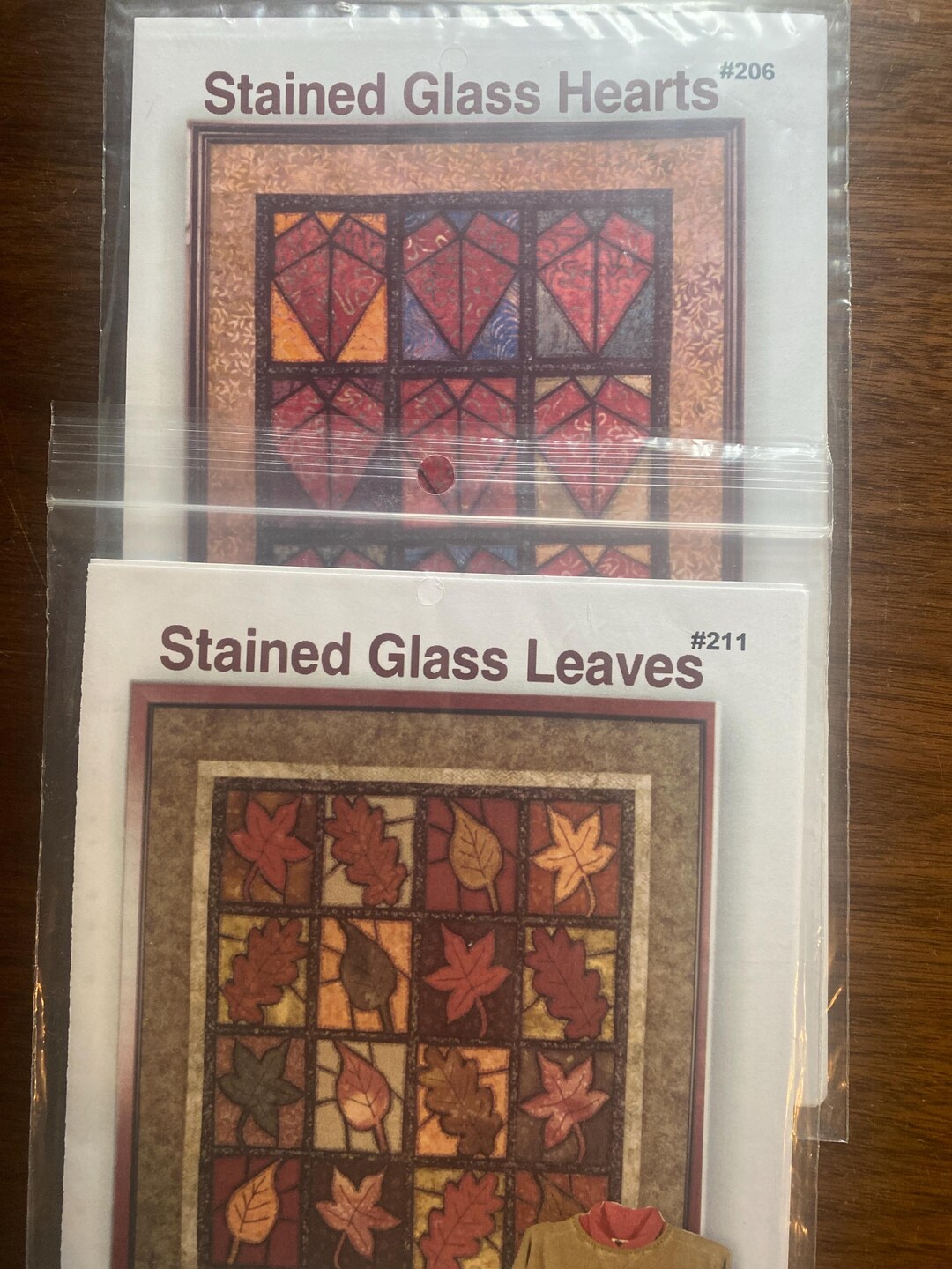 Stained Glass Quilt Pattern Pick: Hearts or Glass Leaves - Kathleen ...