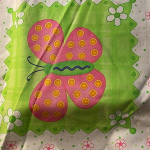 Fun Colorful Butterfly Fabric Panel / Squares, 3 - 12" X 12" - Pink ...
