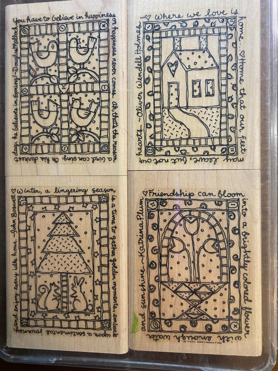 Stampin UP Rubber Stamp Blocks 4 - Quilt Charmers - Paper Crafting ...