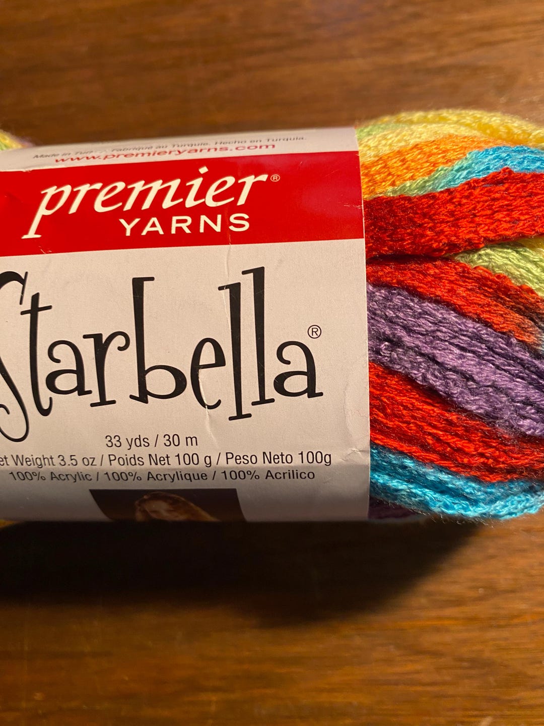 Starbella Yarn Skein - Fly A Kite - Purple / Red / Yellow / Red / Green ...