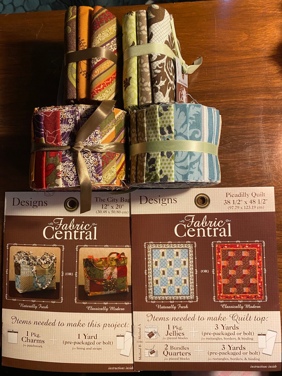 Choose Pattern, Quilt Block Quarters or Jelly Rolls Fabric Choose Color ...