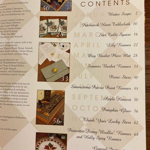 Four Seasons of Calendar Table Toppers / Runner Lynette Jensen ...