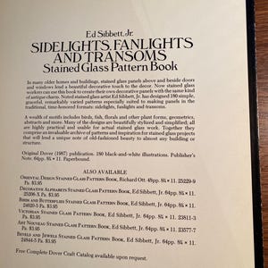 Sidelights, Fanlights and Transoms Stained Glass Pattern Book - Classic ...