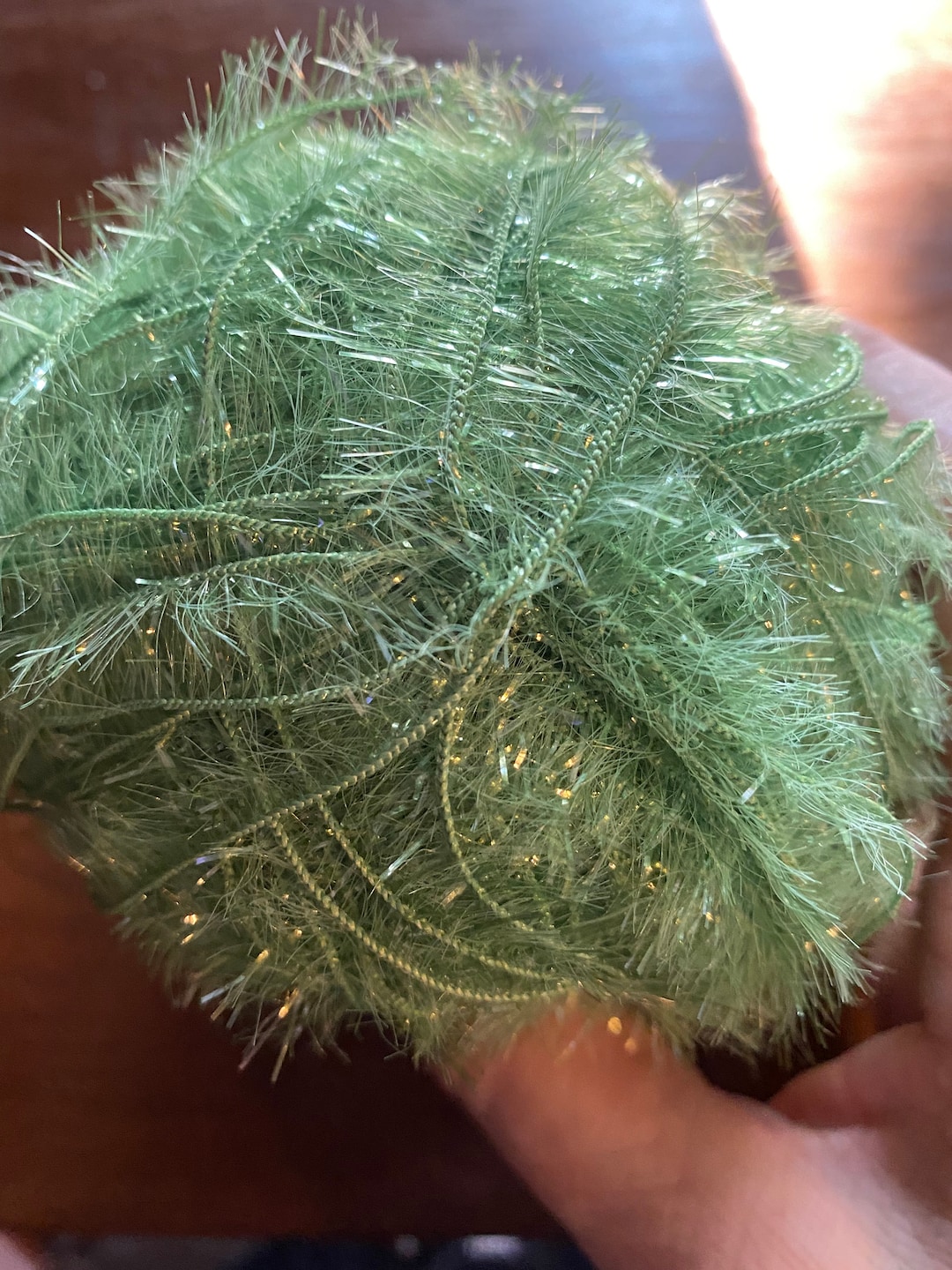 Lime Green Crafts Glitter Eyelash Fuzzy Peridot Yarn for Knitting ...