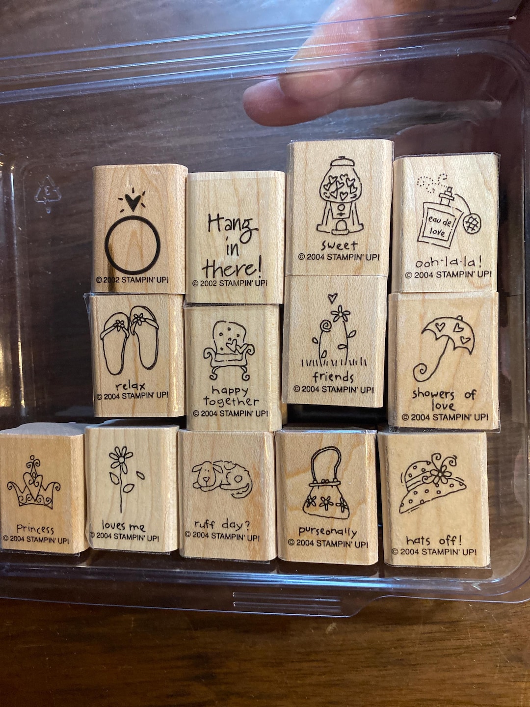 Stampin up Rubber Stamp Blocks 13 Sayings - Love Friends Princess Etc ...