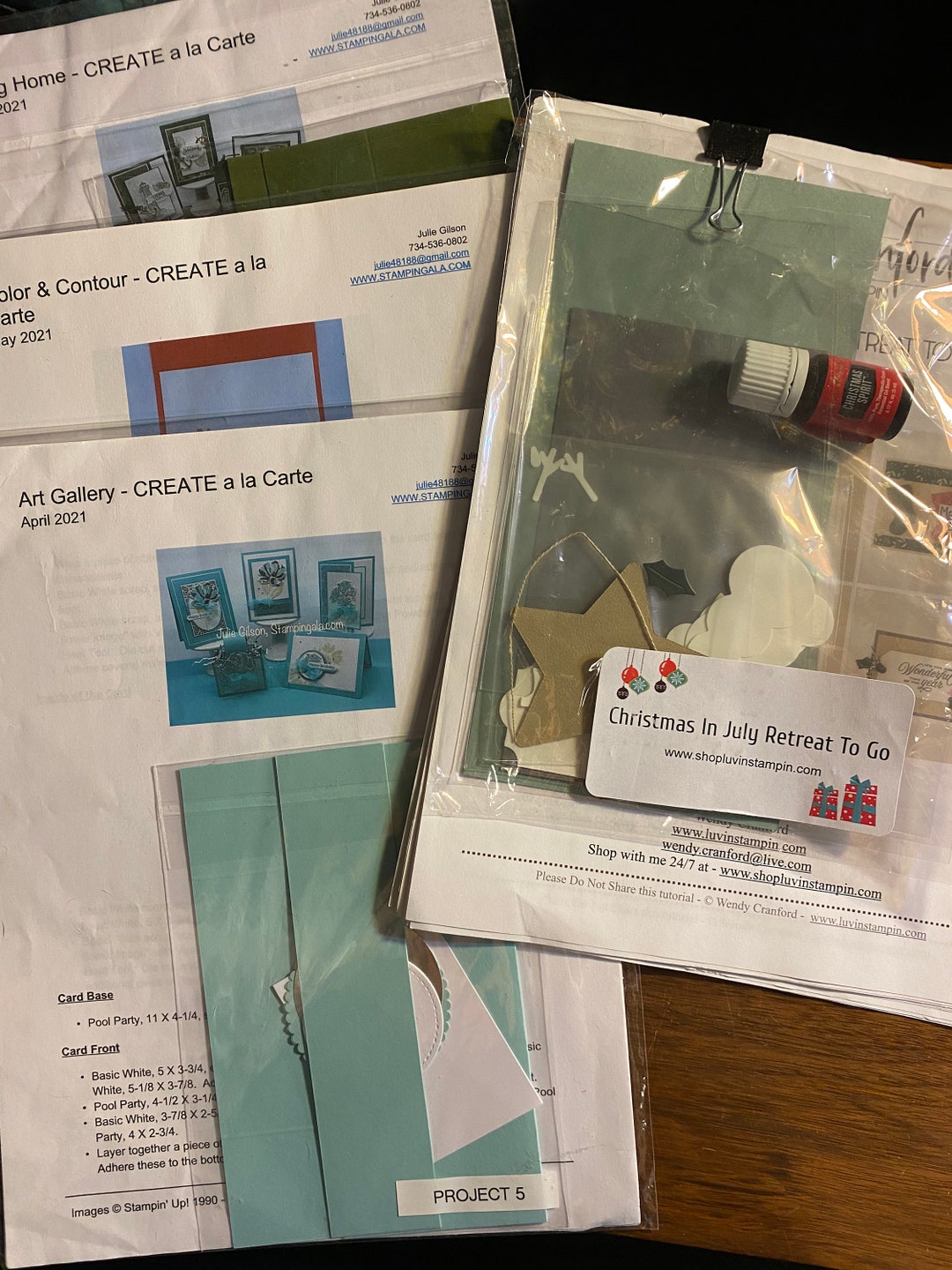 Paper Crafting Scrapbooking 4 Card Box Making Kit DIY Stampin up - Xmas ...