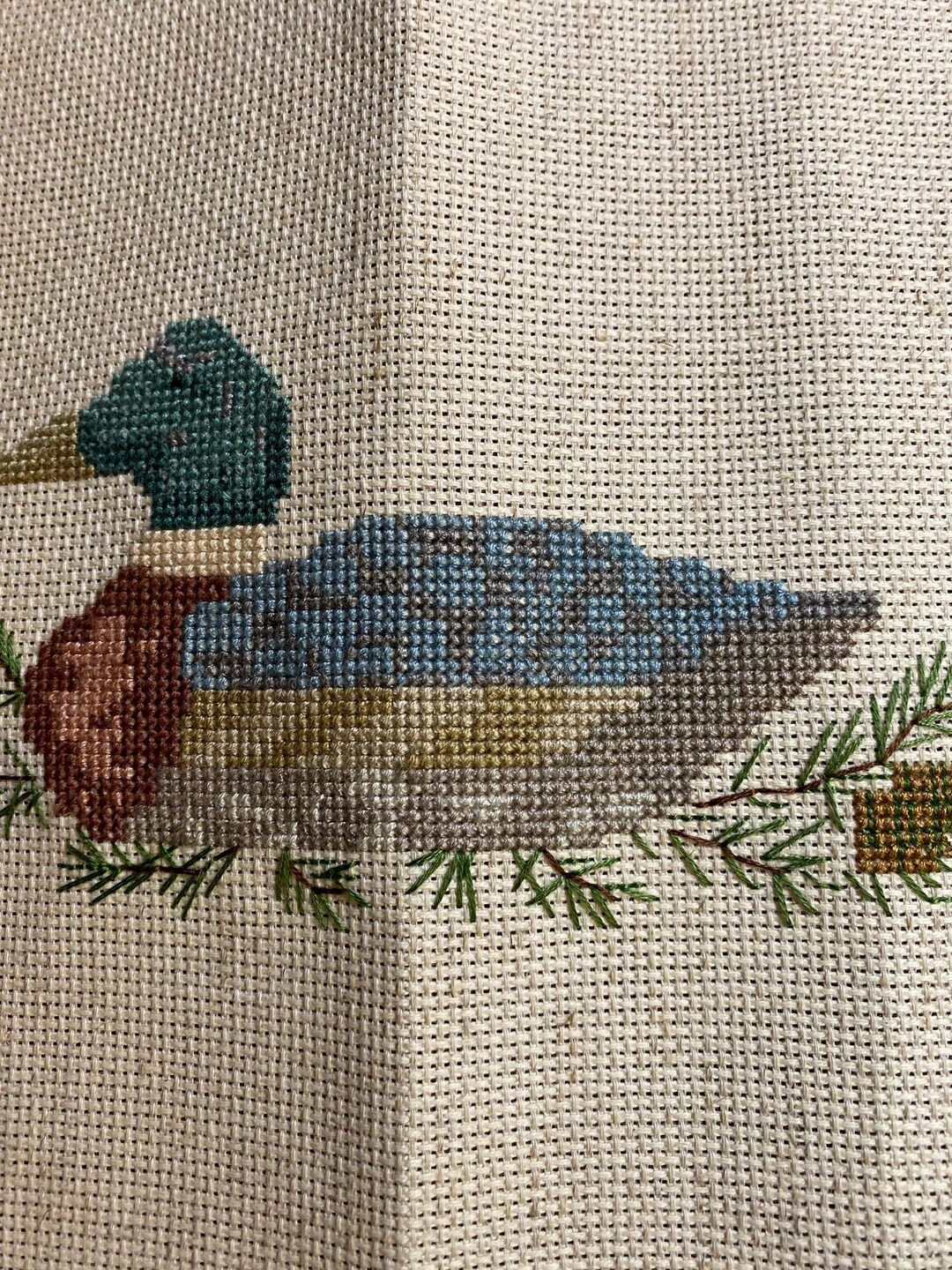 Duck Bird Completed in Counted Cross Stitch / Needlepoint - Needlework ...
