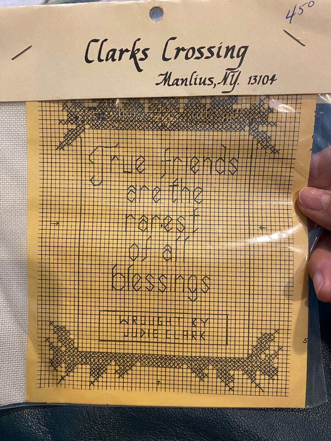 Friends Sampler Embroidery Kit - Cross Stitch Stitchery - Simple Saying ...