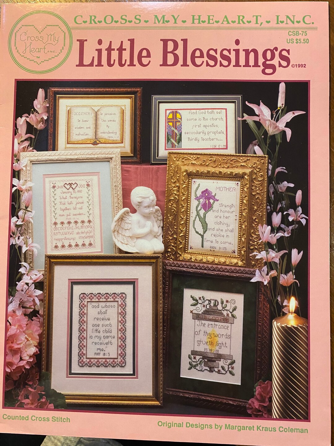 Little Blessings Needlework Leaflet - Cross My Heart 75 - Margaret ...