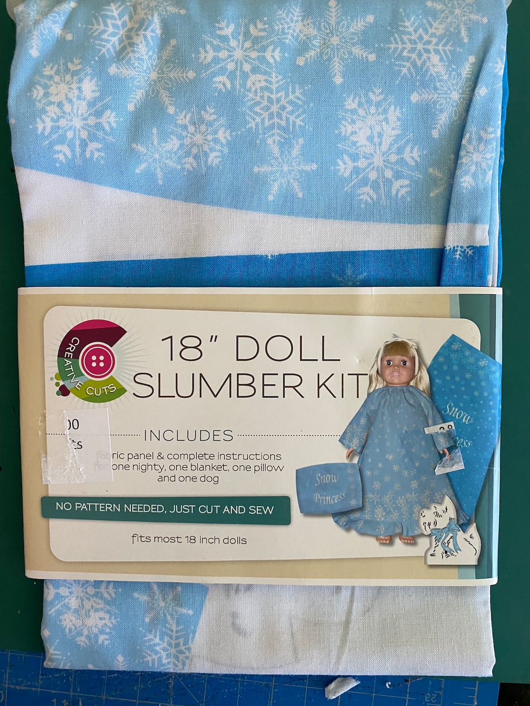 Slumber Kit for 18" Doll Fabric PANEL, Daisy Kingdom - Ready to Sew ...