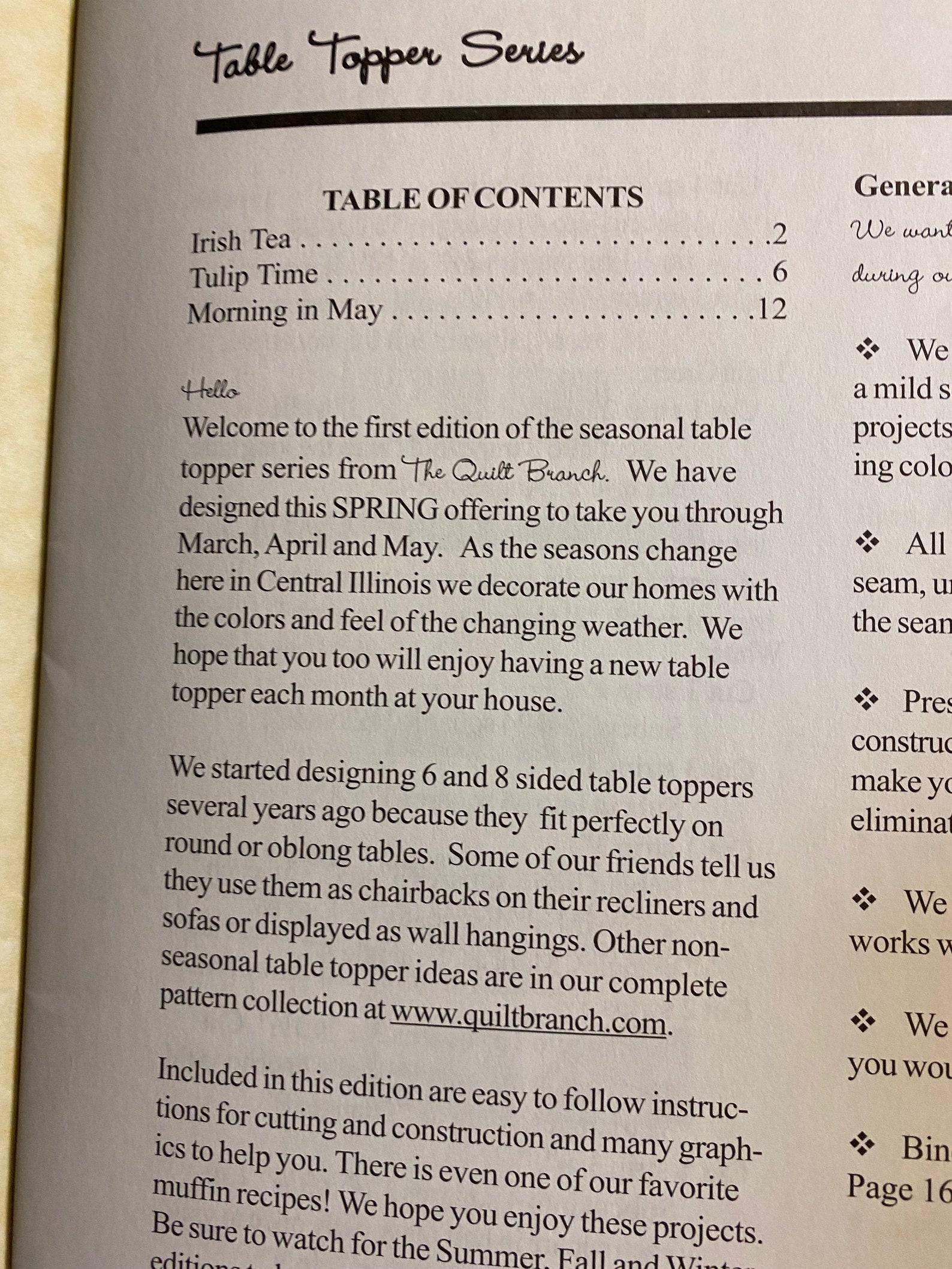 Table Topper Series Card / Poker Table Quilted Cover Book 1 - Etsy