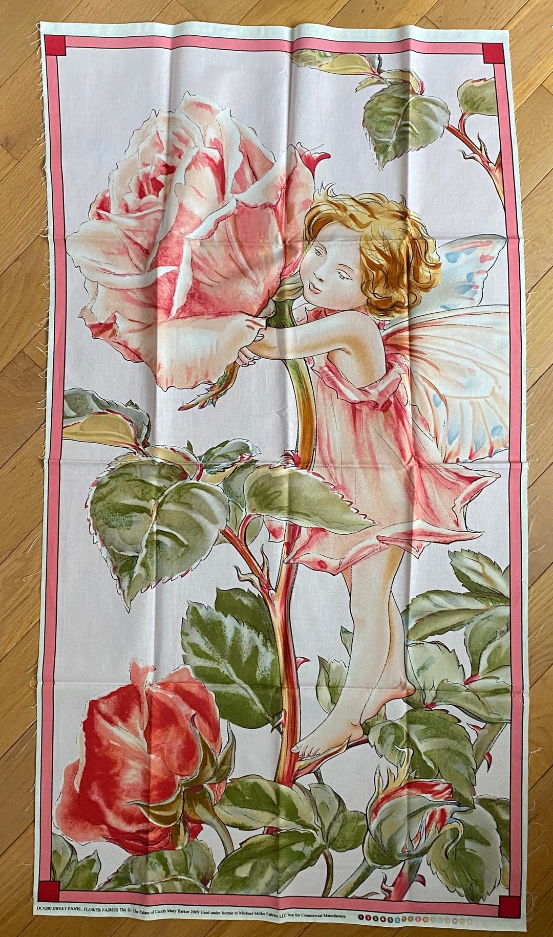 Flower Fairies Sweet Fabric Panel Sew Appliqué, Quilting, Tote Bag Etc ...