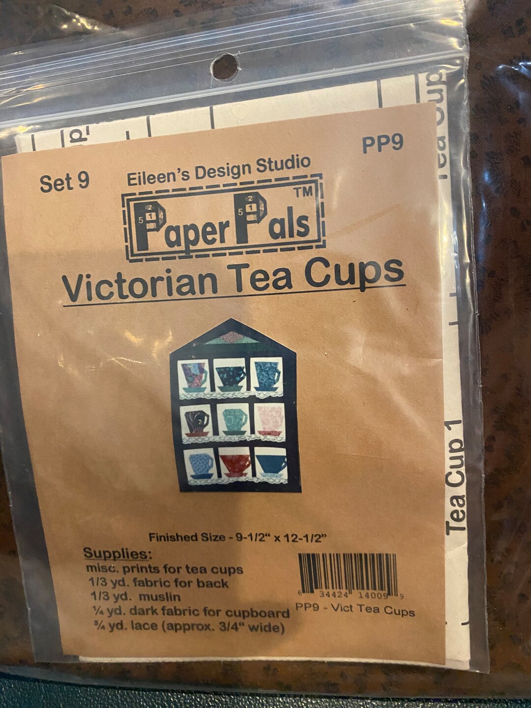 Victorian Tea Cups Wallhanging Quilt Paper Foundation Pattern & Fabric ...