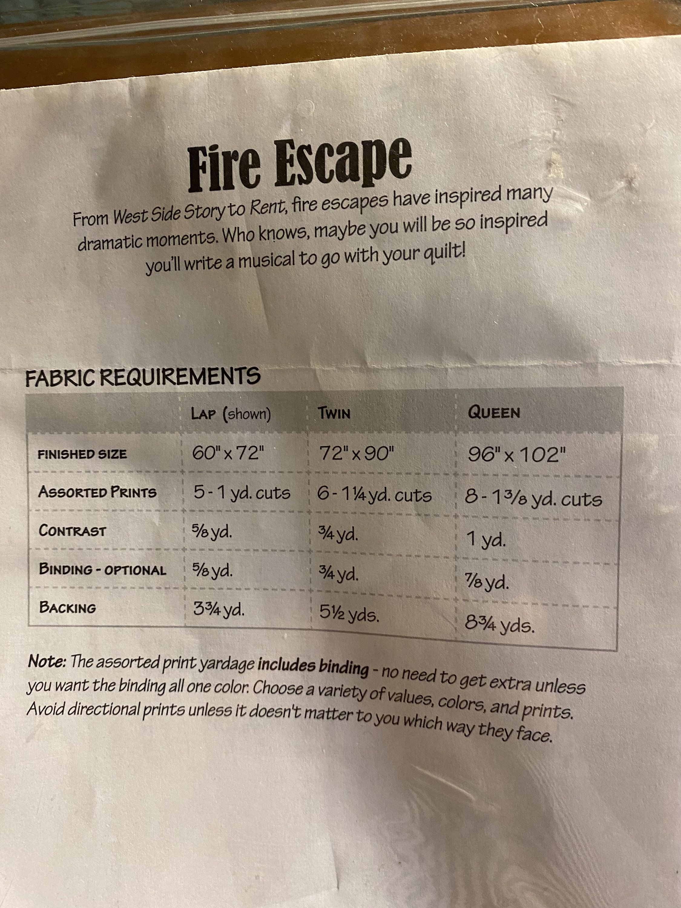 Choose Quilt Pattern, Atkinson Designs - Yellow Brick Road, Fire Escape ...
