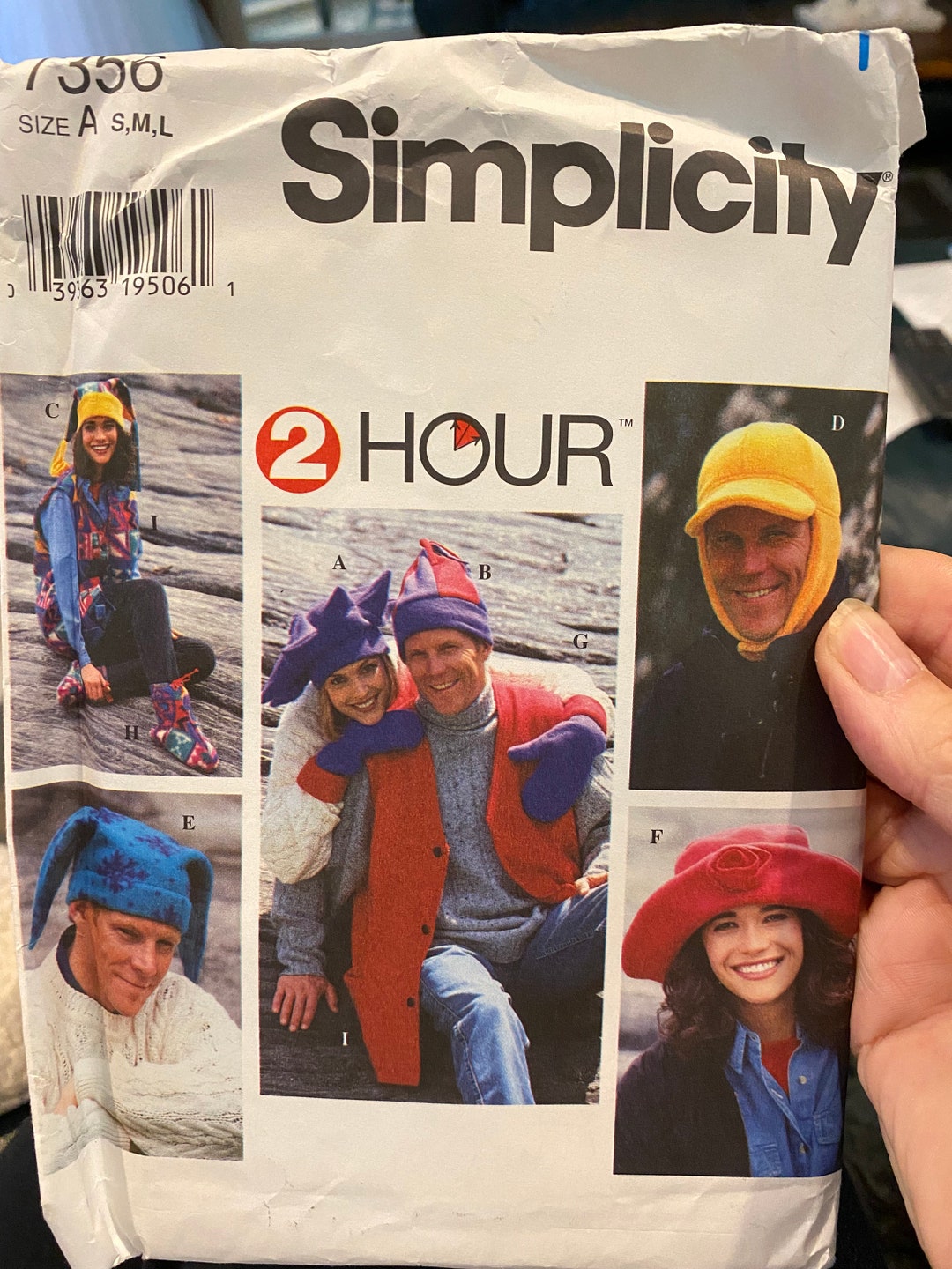 Head Wear / Hats Unisex Simplicity 7356 Pattern Easy Simple Sew 1996 ...