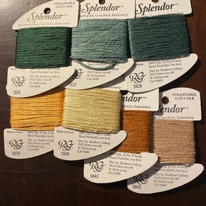 Splendor Silk No S800 to S869 - Specialty Needlework Floss Needlepoint ...